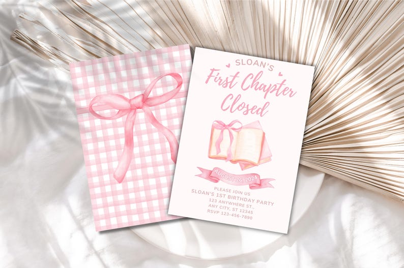 First Chapter Closed Birthday Invitation, Storybook Invite, Book Themed ...