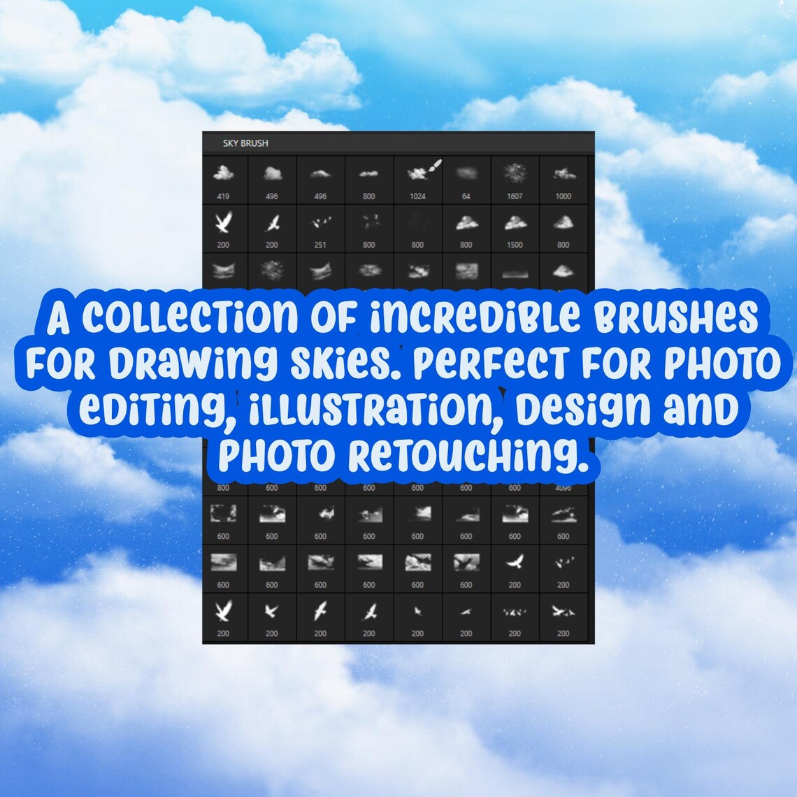 Cloud Brushes for Affinity | Realistic Sky Stamps (digital Download) - Etsy
