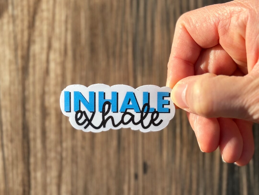 Inhale Exhale Sticker / Water Bottle Sticker / Waterproof Sticker ...