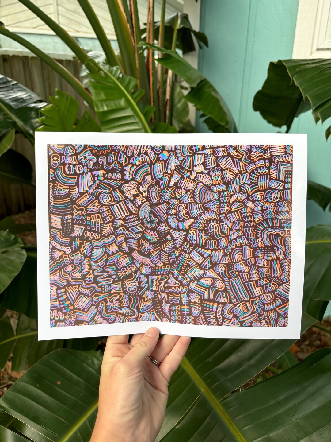 Super Trippy 3D Patterns Abstract Geometric Design Art Print - Etsy