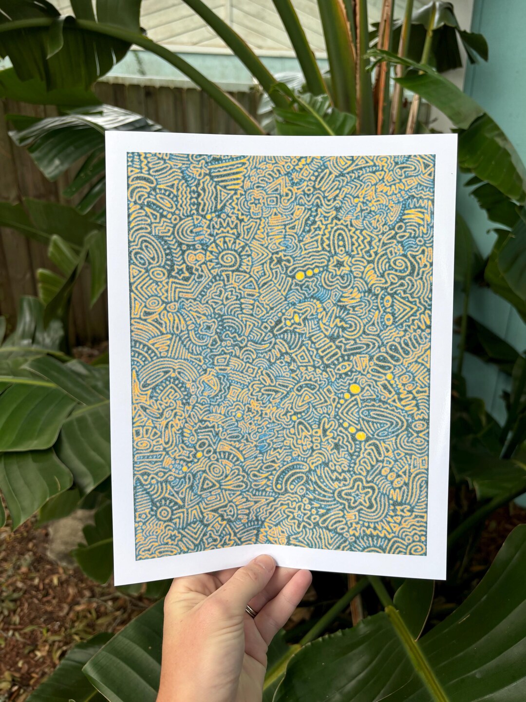 Super Trippy Orange and Blue Forest Portal Nature Patterns Abstract ...