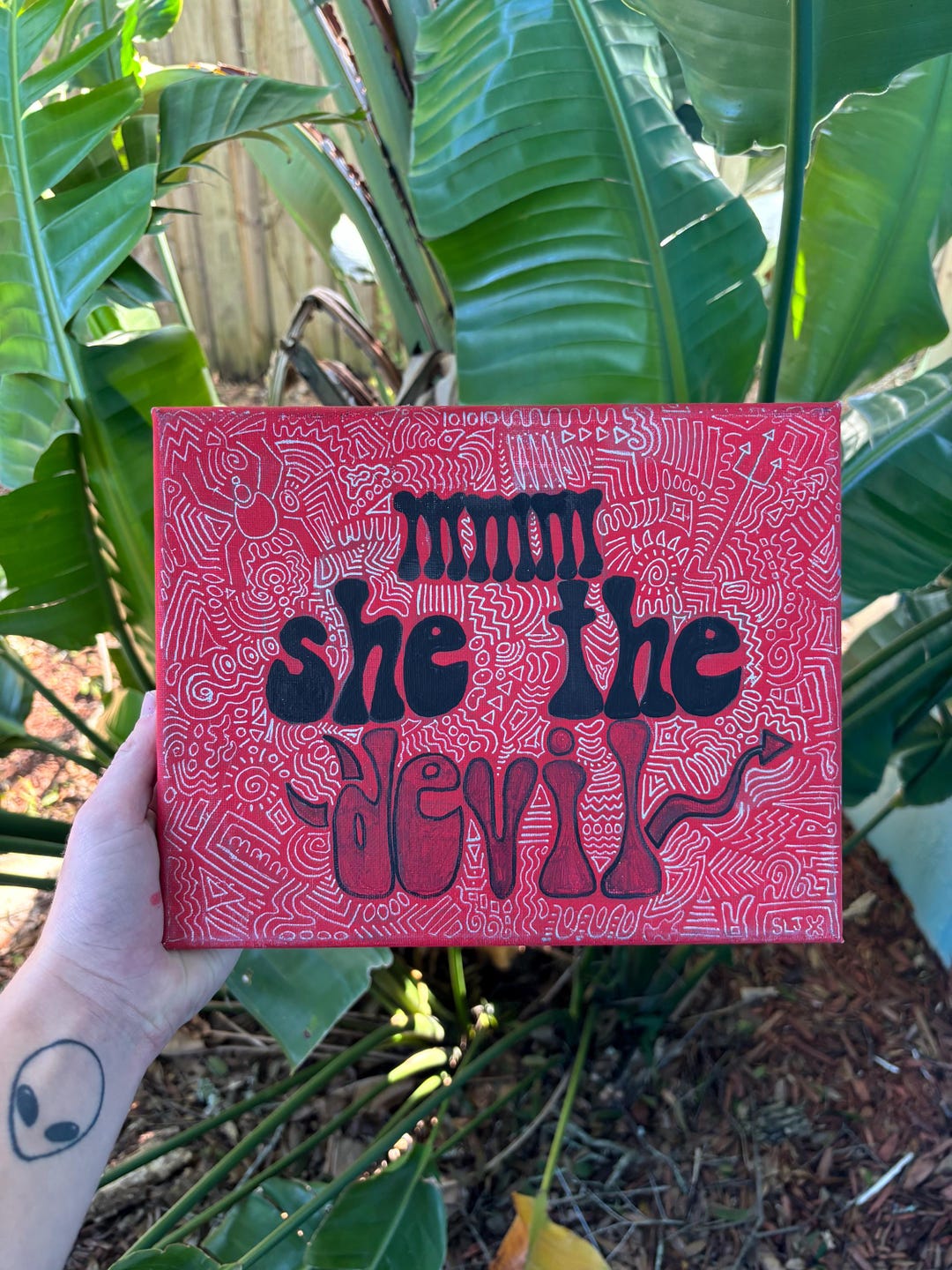 Doja Cat mmm She the Devil Paint the Town Red Canvas - Etsy