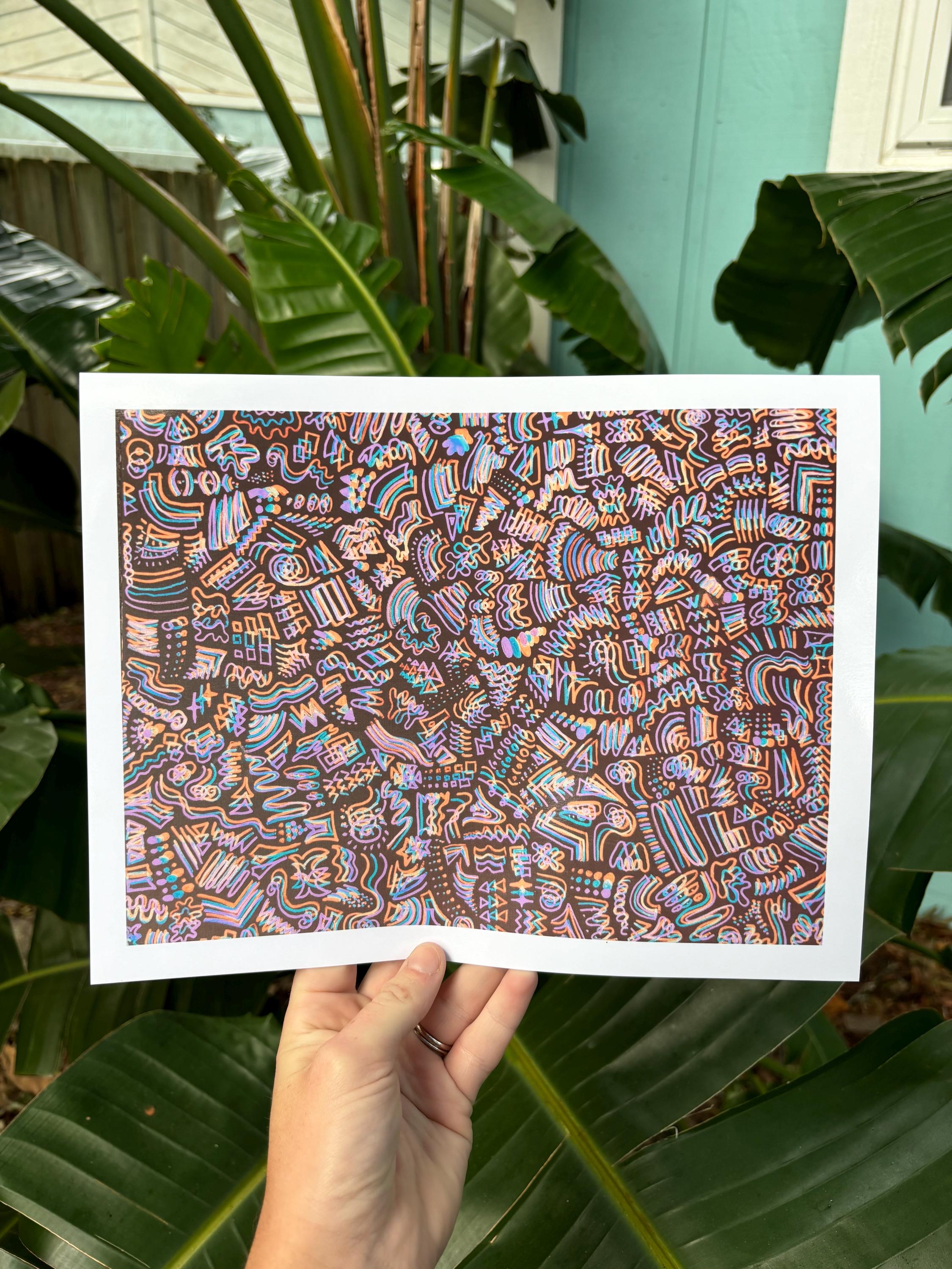 Super Trippy 3D Patterns Abstract Geometric Design Art Print - Etsy