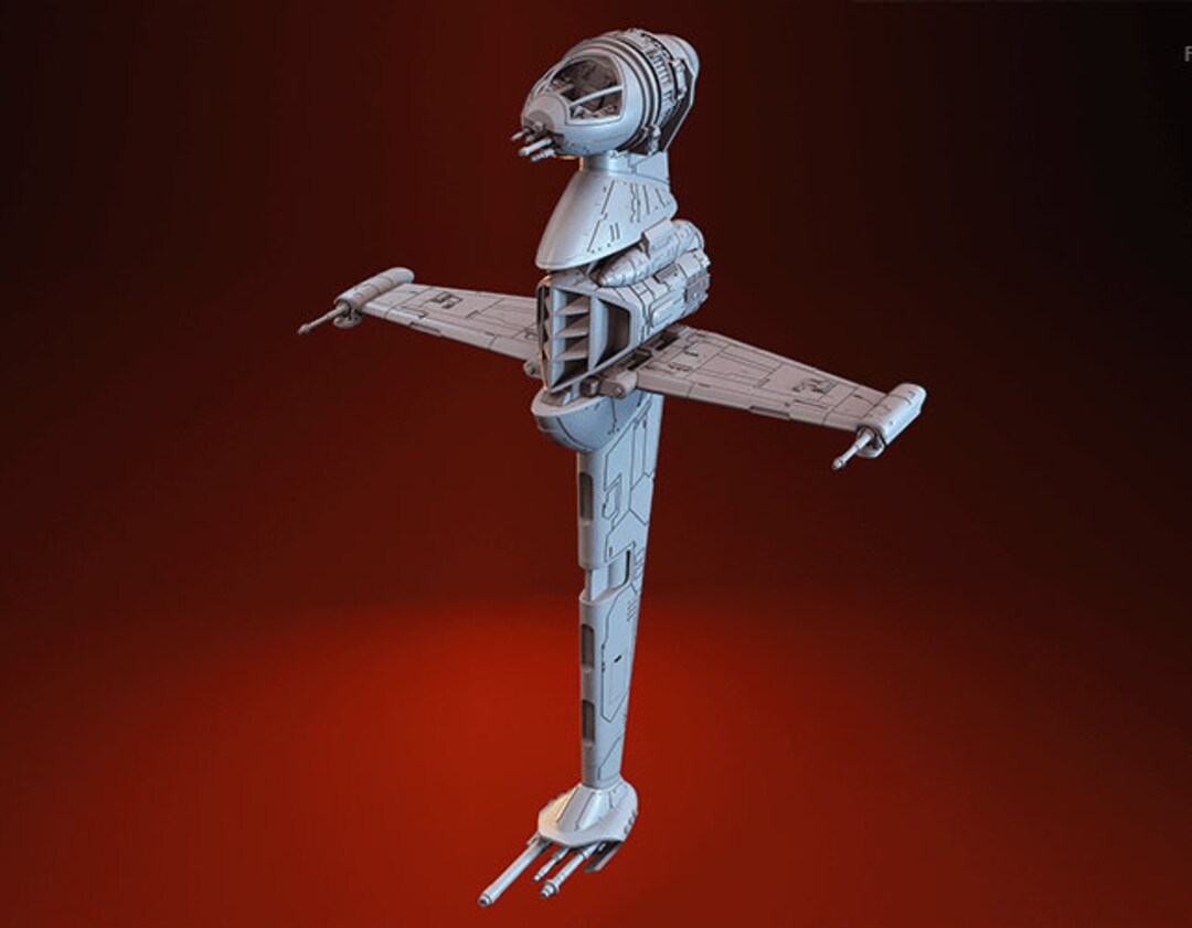 B-wing Starfighter STL, B-wing Starfighter 3D Model, B-wing Starfighter ...