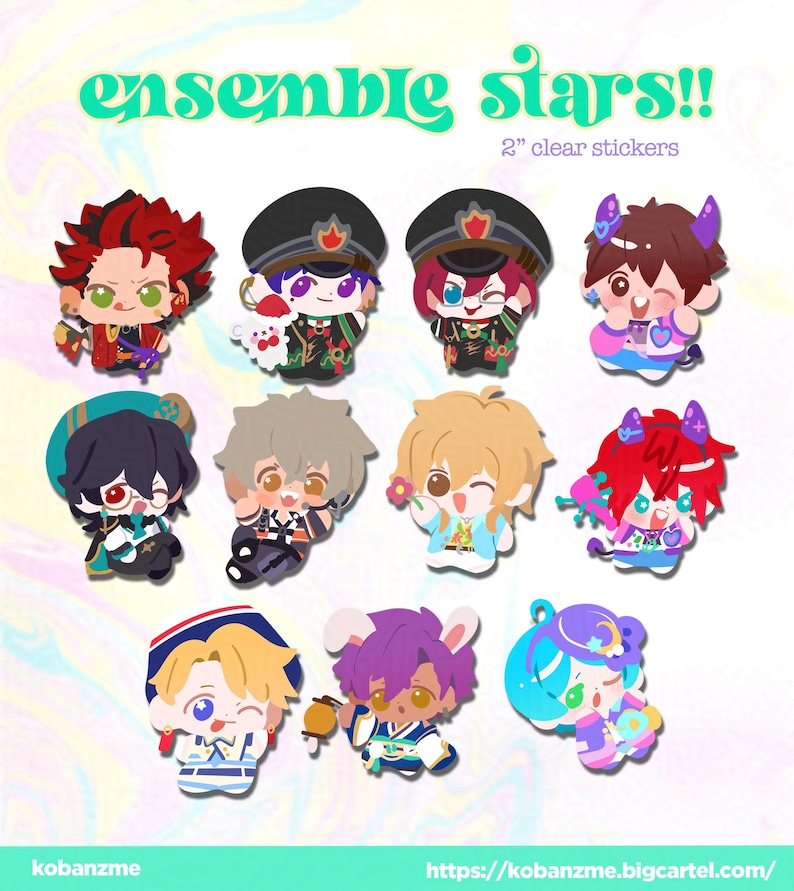 2" Enstars Clear Vinyl Sticker Vol. 1 - Etsy