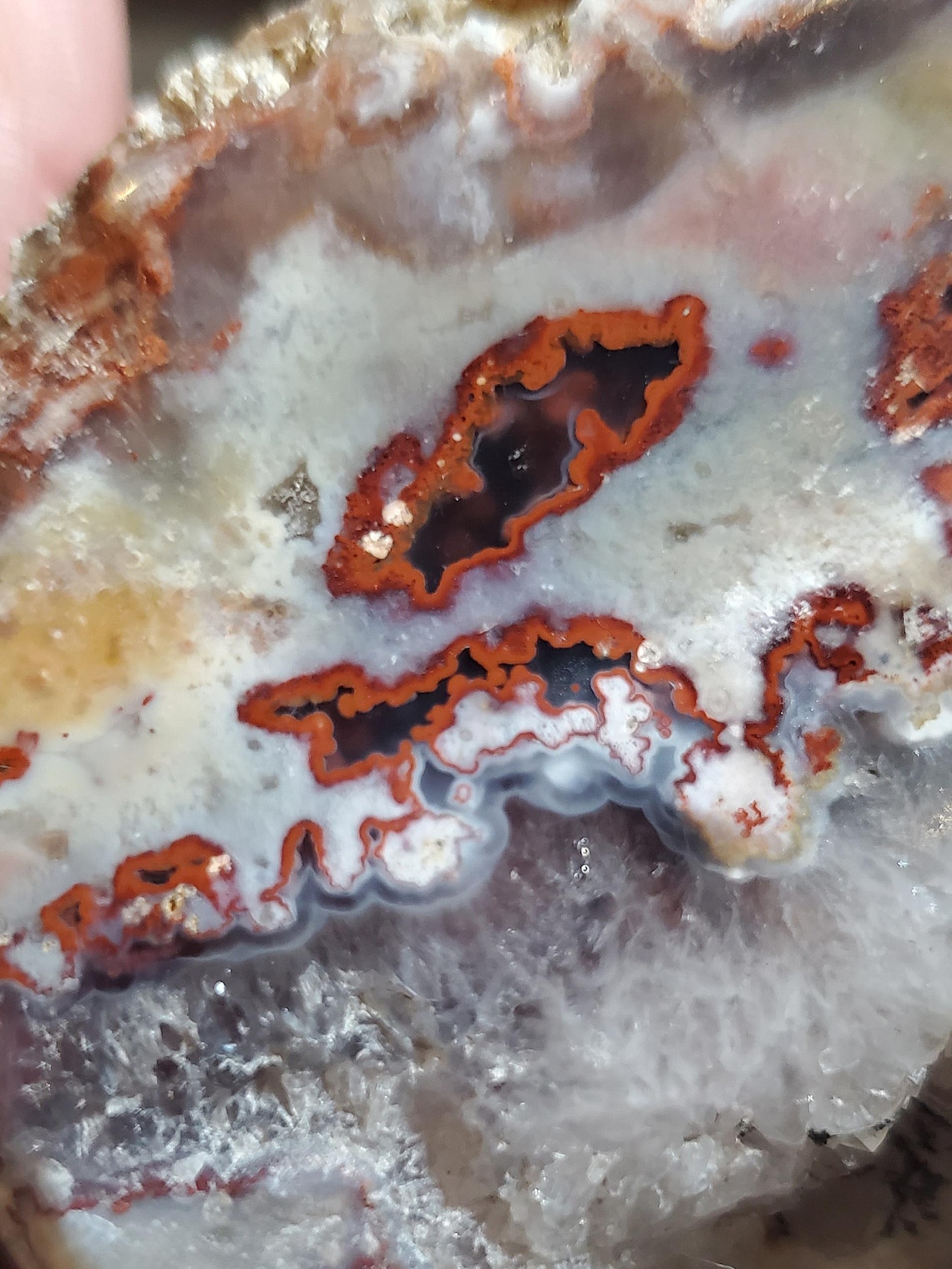Rare Tennessee Paint Rock Agate Specimen: Polished Freeform Agate ...
