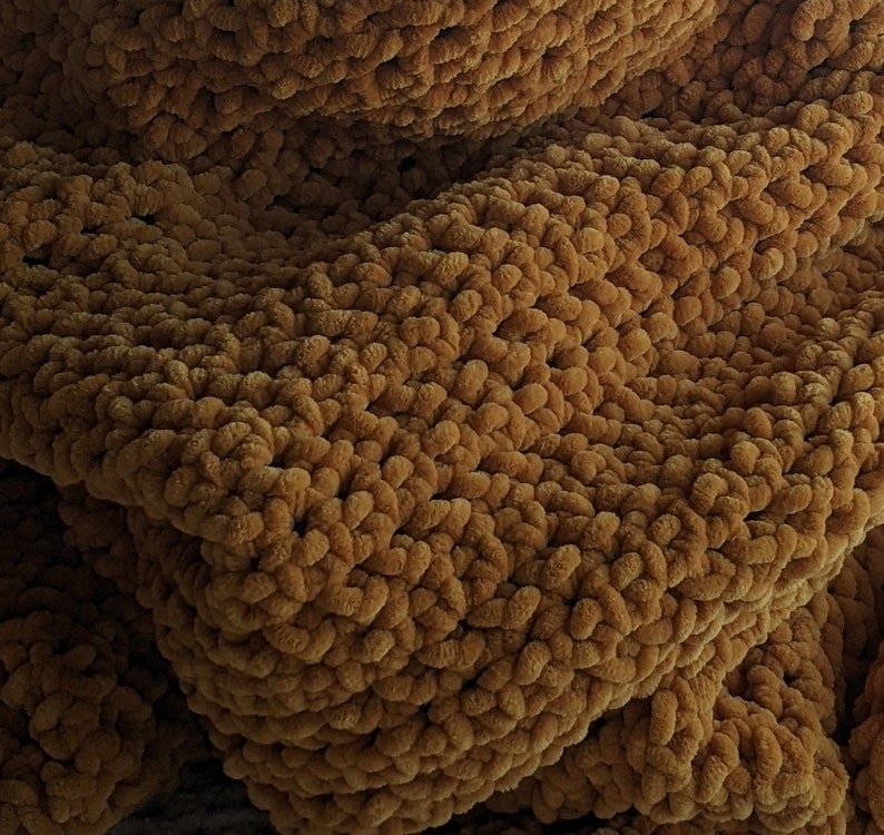 Golden Era Crochet Throw Blanket - Etsy