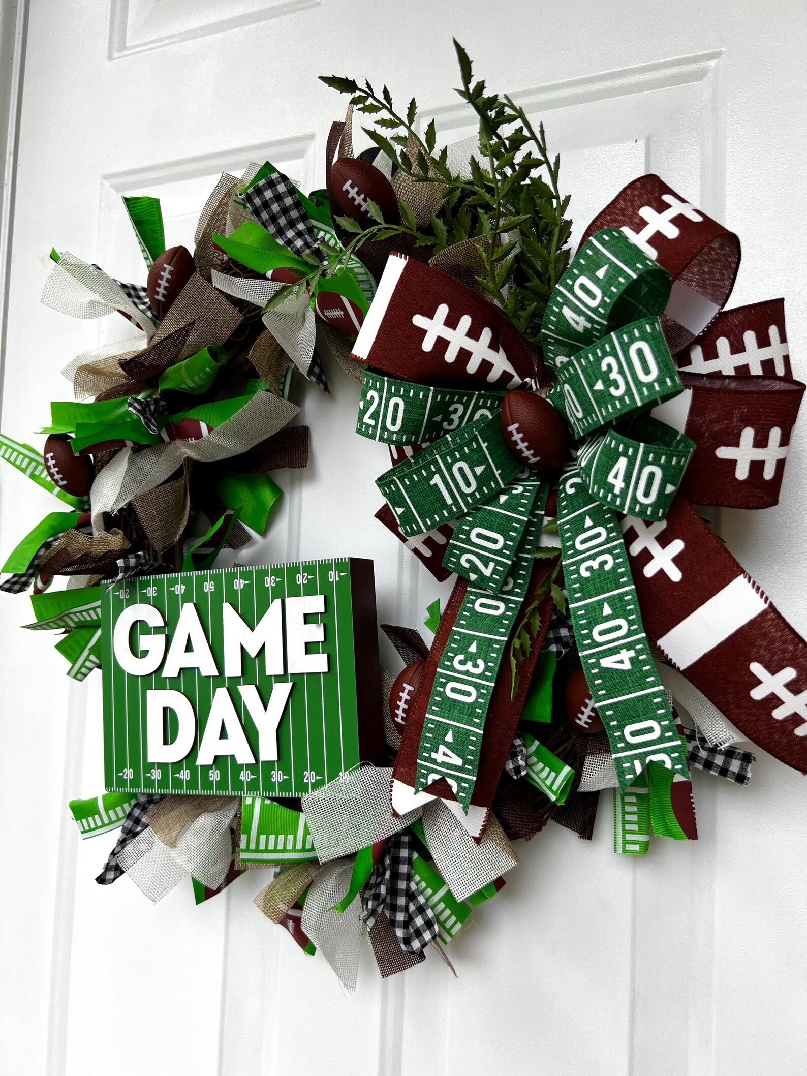 Football Season Grapevine Wreath. Front Door Wreath, Game on Sign ...