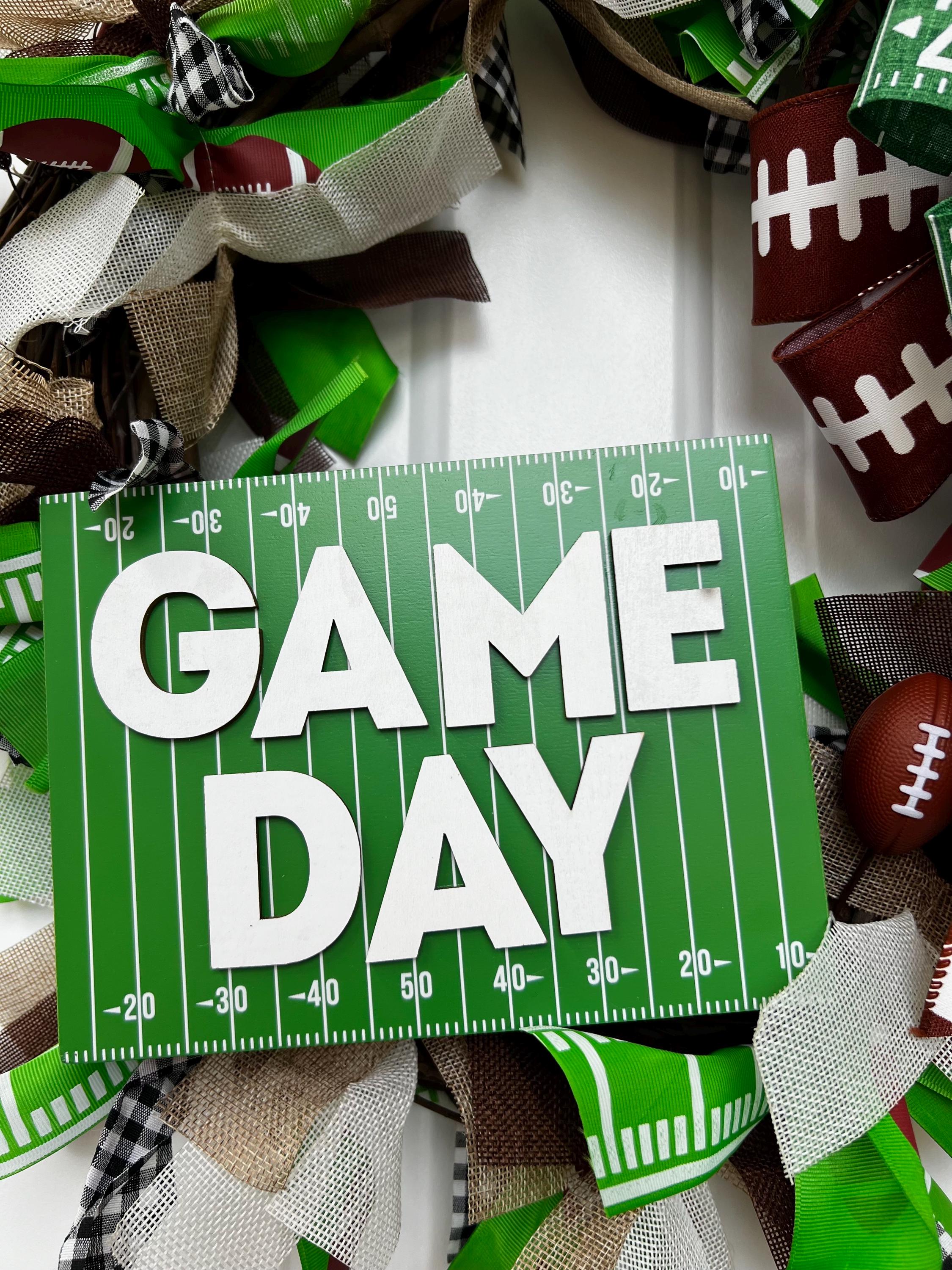 Football Season Grapevine Wreath. Front Door Wreath, Game on Sign ...