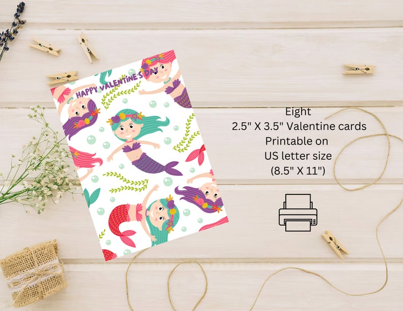 Instant Download Printable Valentine Cards for Kids, School Valentine ...