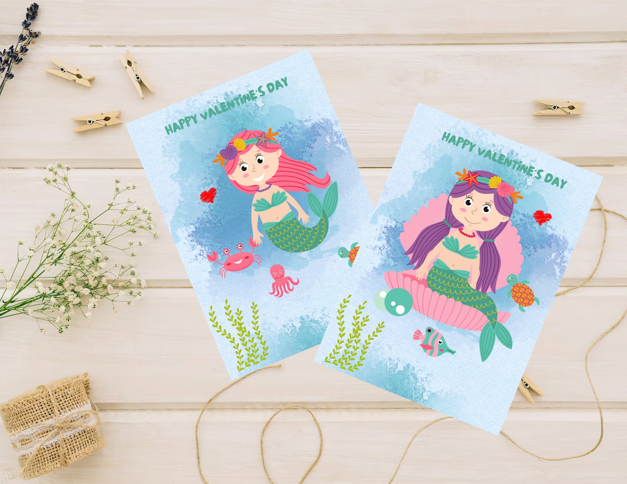 Instant Download Printable Valentine Cards for Kids, School Valentine ...