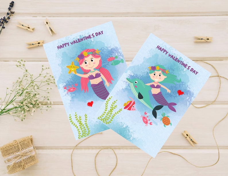 Instant Download Printable Valentine Cards for Kids, School Valentine ...
