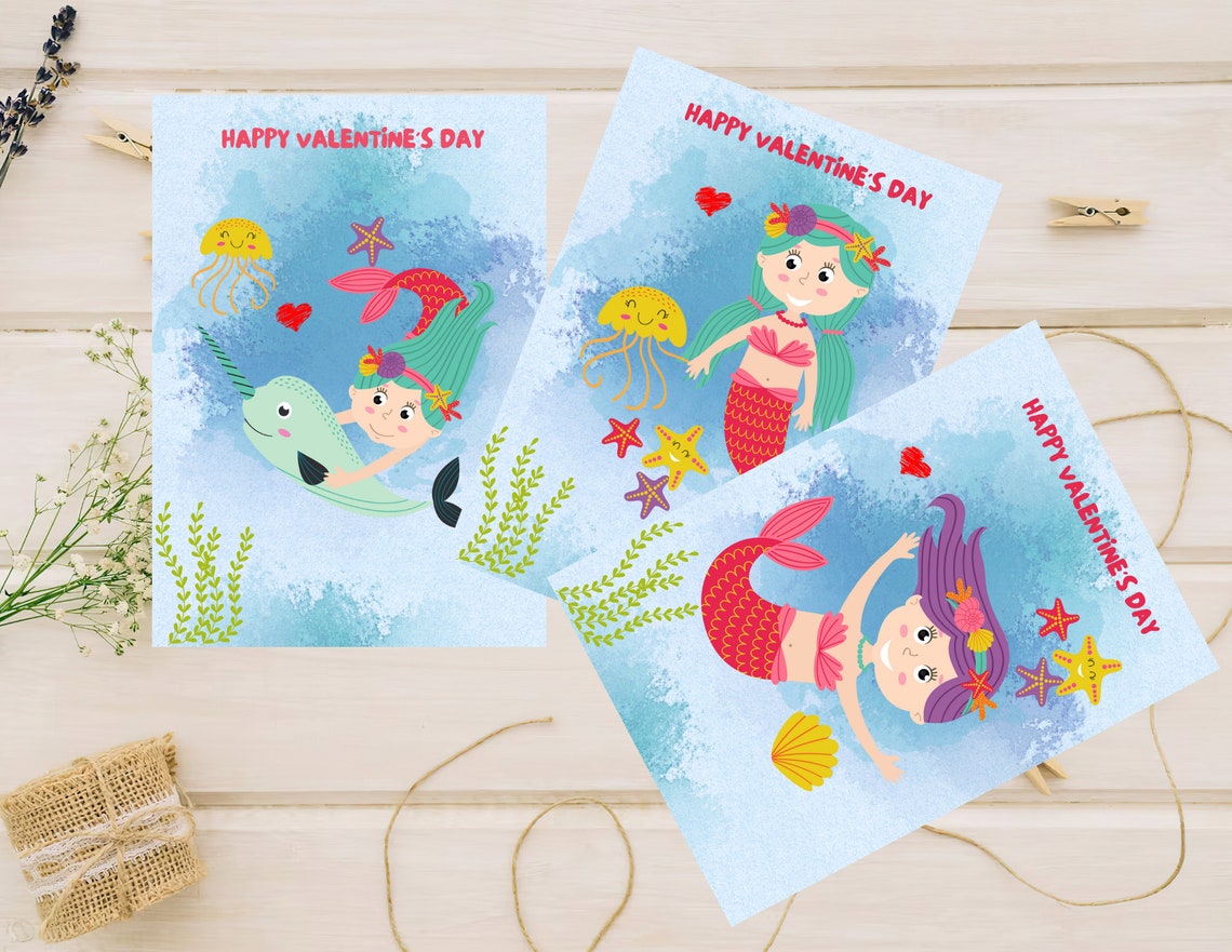 Instant Download Printable Valentine Cards for Kids, School Valentine ...