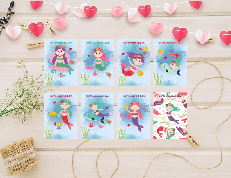 Instant Download Printable Valentine Cards for Kids, School Valentine ...