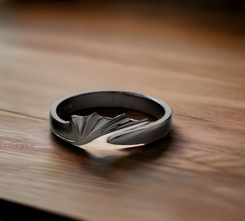 Dragon Wing Anniversary Couple Rings, Couples Ring, Dragon Ring ...