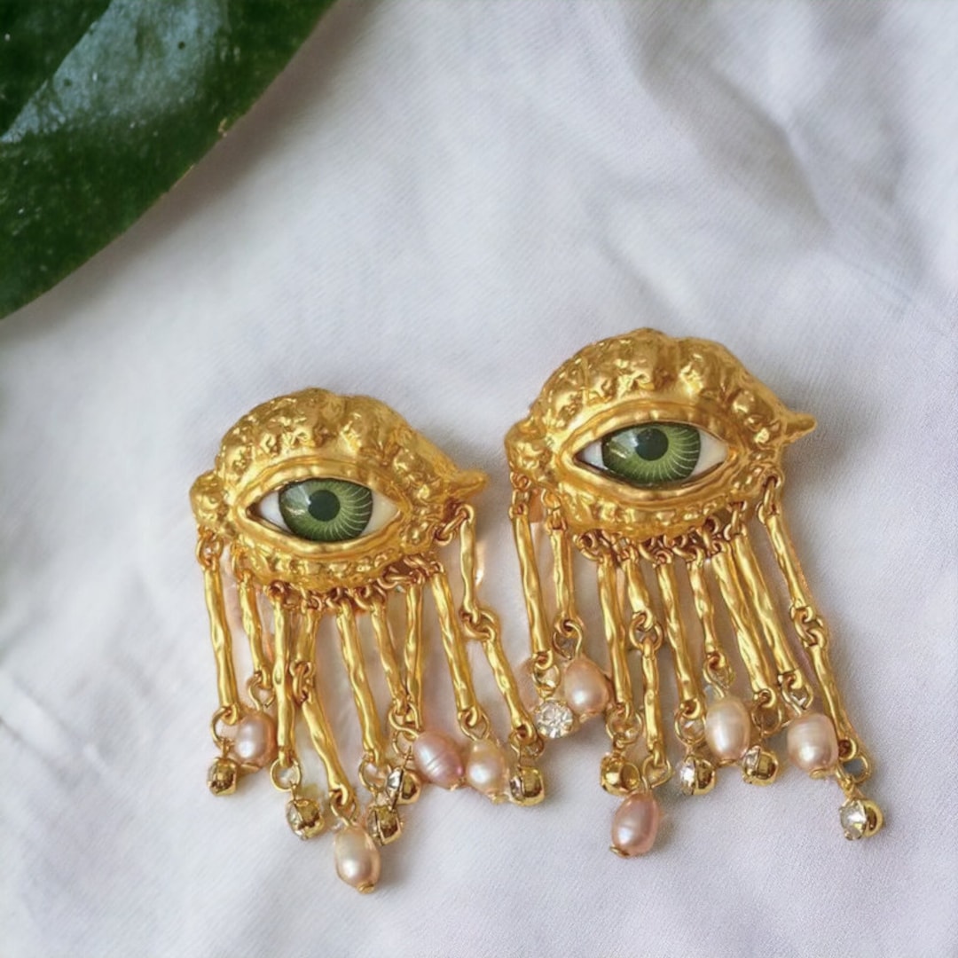 Victorian Eye Earrings, Vintage Eye Jewelry, Weird Jewelry, Gothic ...