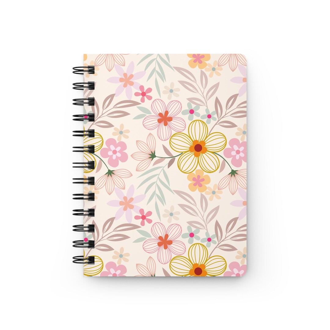 Spring Floral Spiral Bound Journal - Etsy