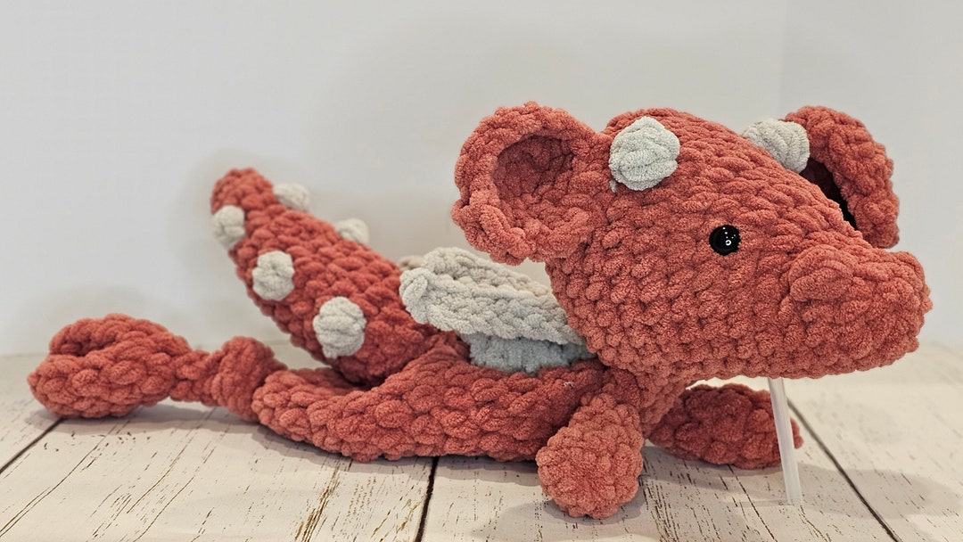Dragon Crochet Knotted Snuggly Buddy Stuffed Animal - Custom Made to ...