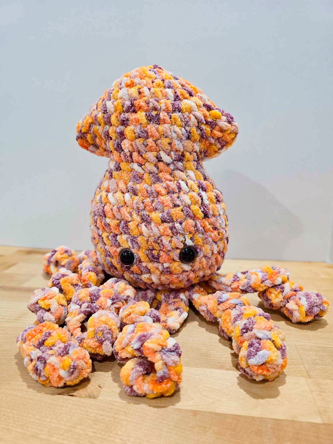 Crochet Jumbo Squid Stuffed Animal Amigurumi Plushie - Custom Made to ...