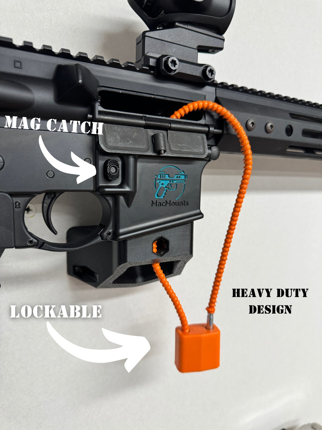 AR-15 Mount, Gun Hanger, Lockable Firearm Rack, Rifle Mount, Tactical ...