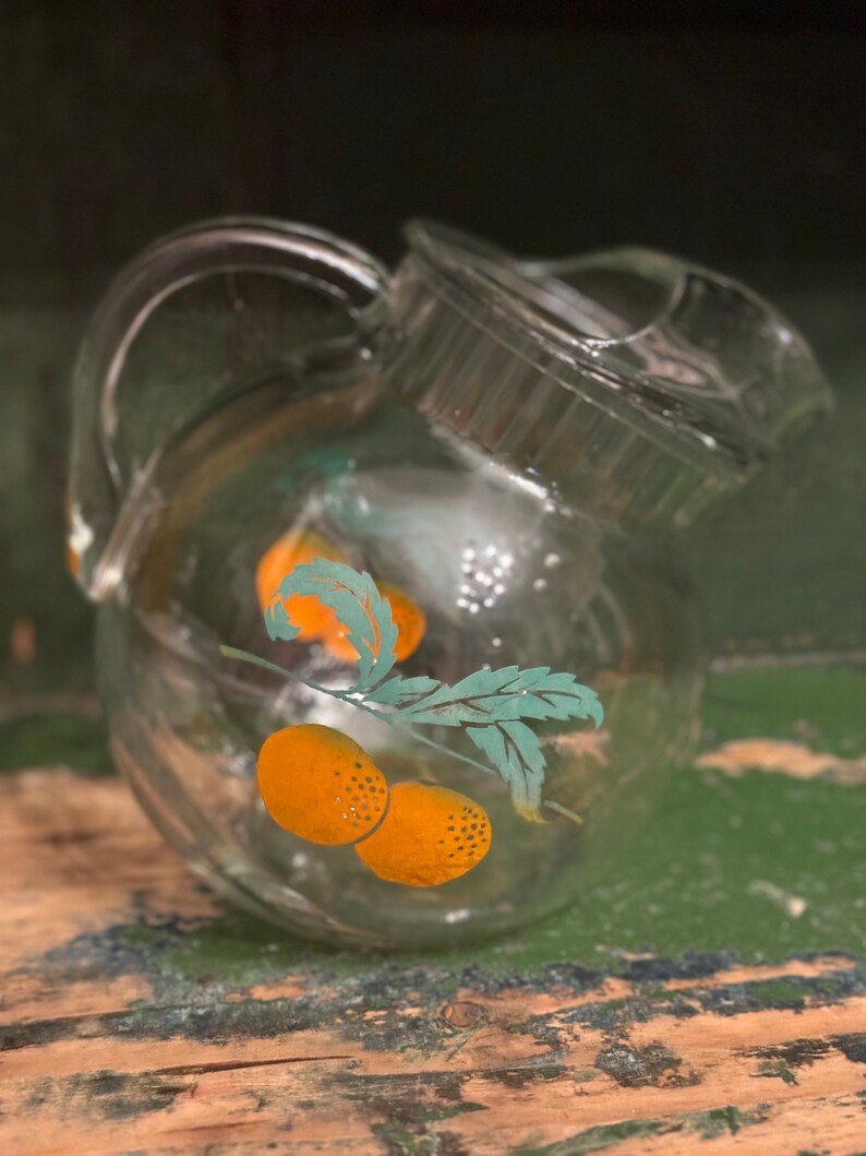 Vintage Orange Juice Pitcher - Etsy