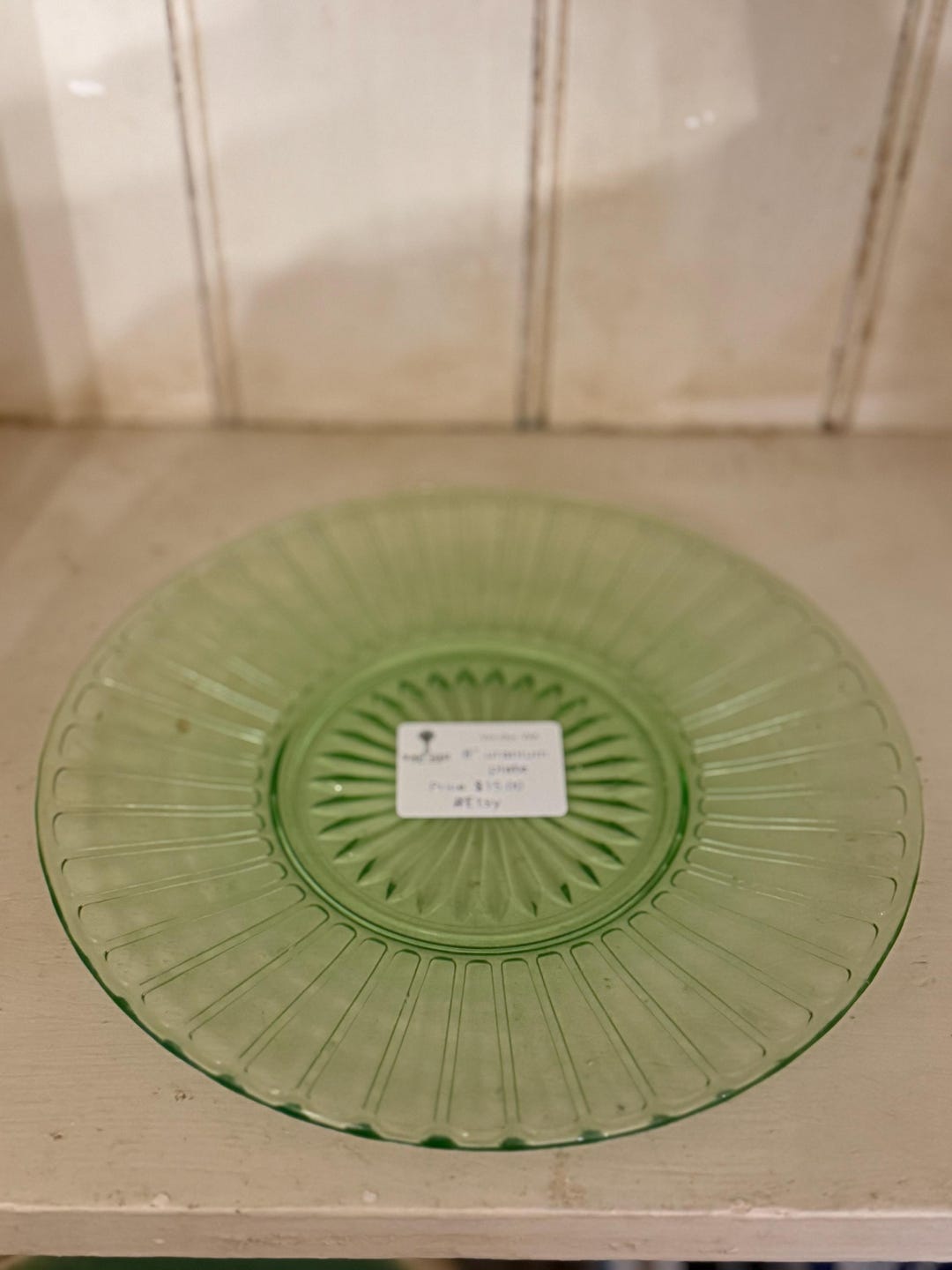 Uranium Glass Plate - Etsy