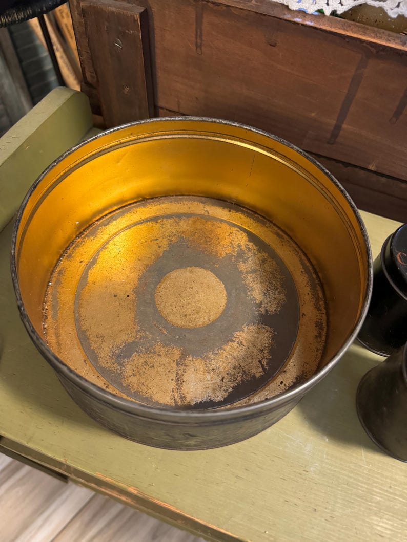 Antique Tin Round Spice Set - Etsy