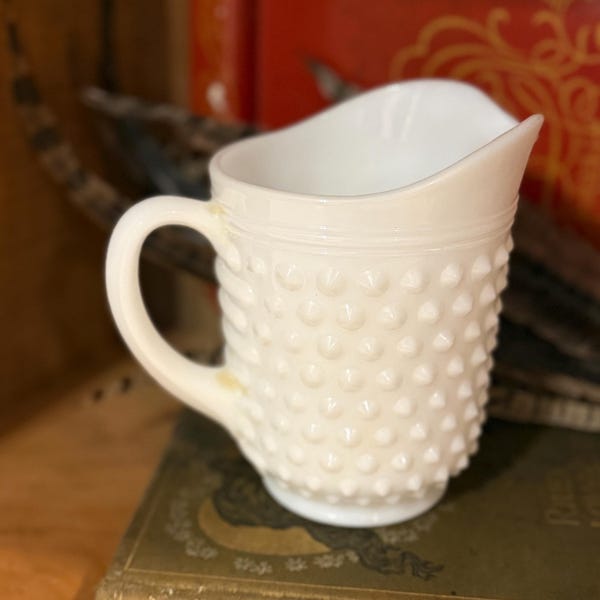 Milk Glass Pitcher - Etsy