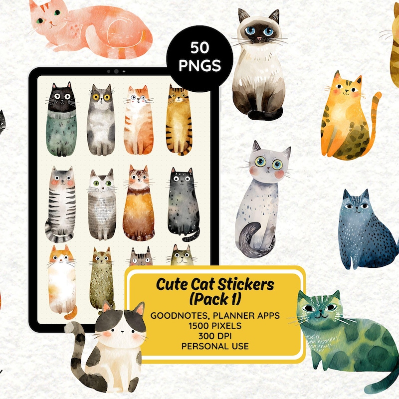 Stickers de gato - Etsy México