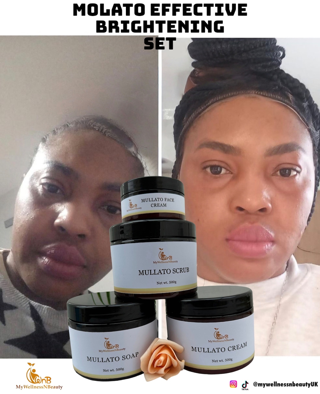 Molato Set,body Cream , Body Soap , Face Cream ,beauty Glow Set ...