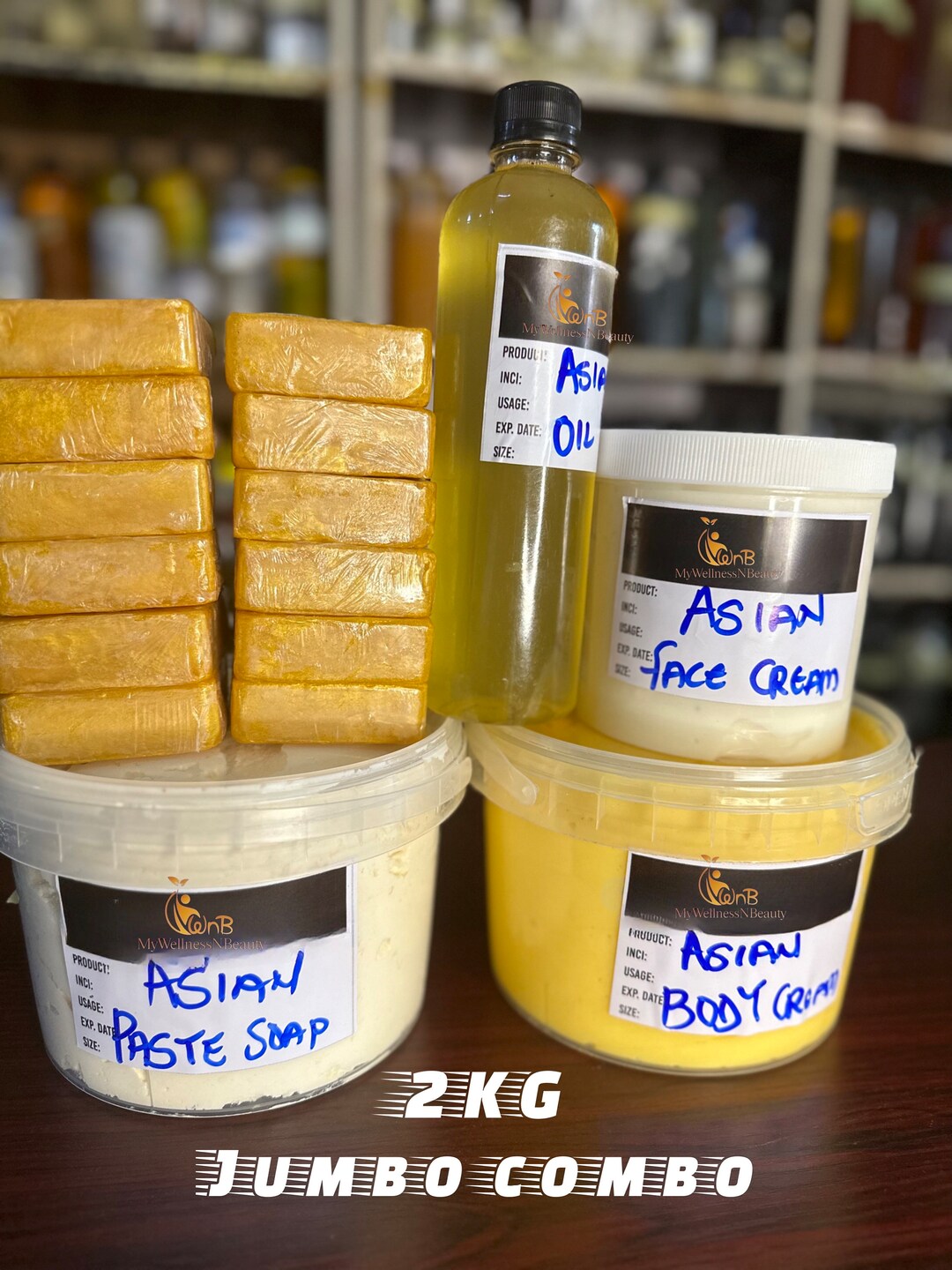 2kg Special Asian Jumbo Combo Pack , Triple Action Body Cream, Face ...
