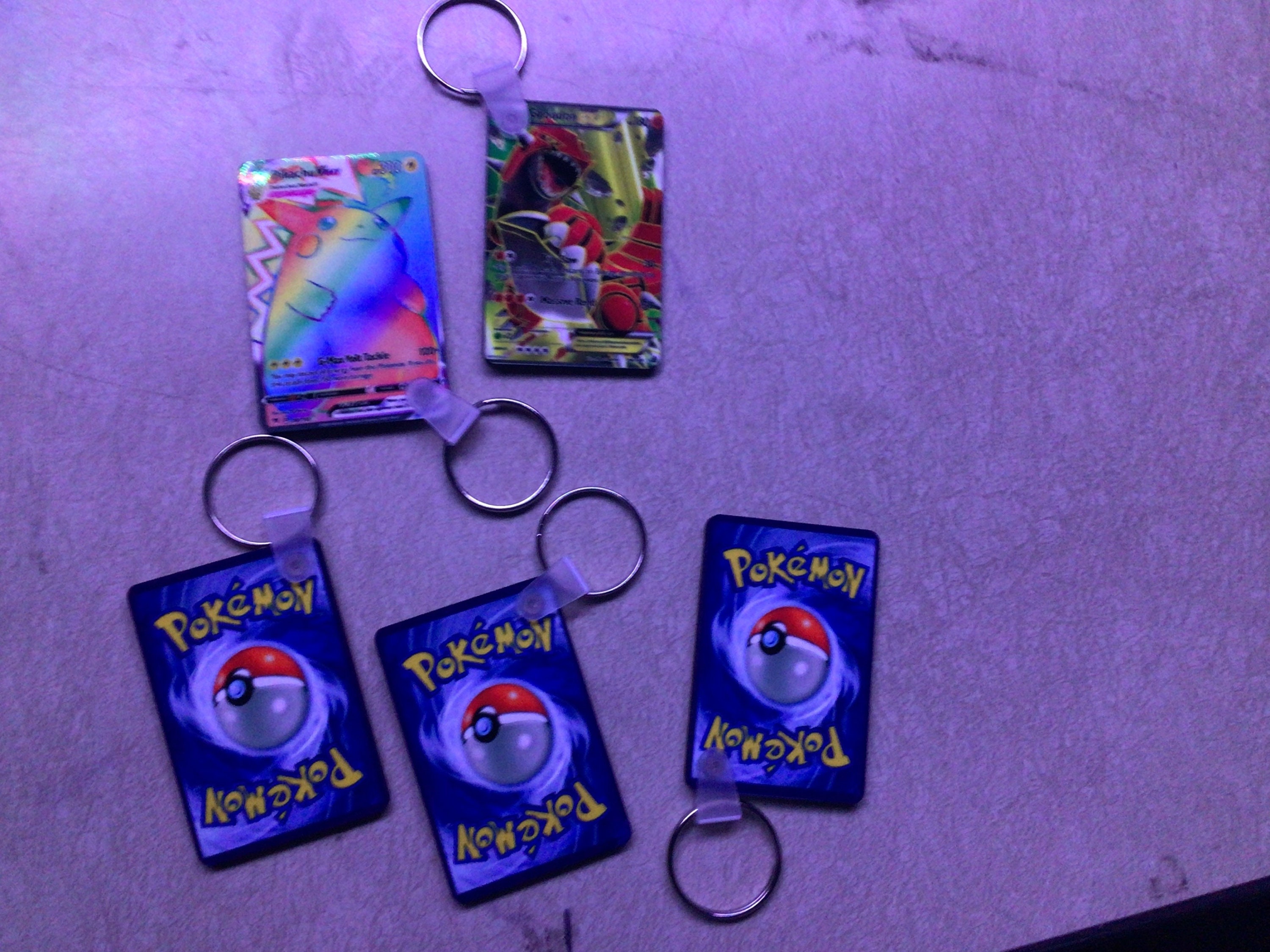 Pokemon Card Keychains - Etsy