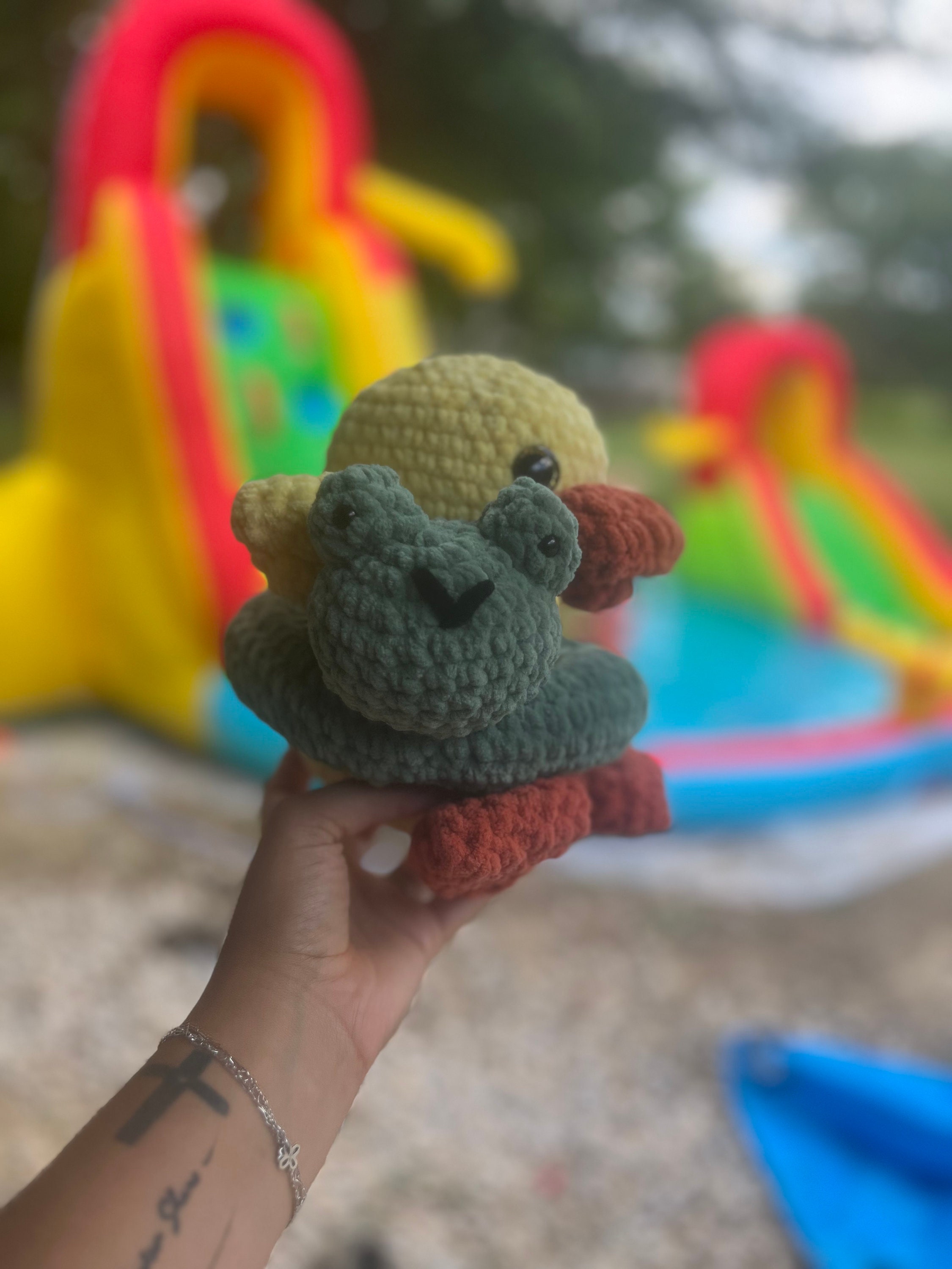 Crochet Duck With Floatie Plushie , Summer Duck Stuffie , Made to Order ...