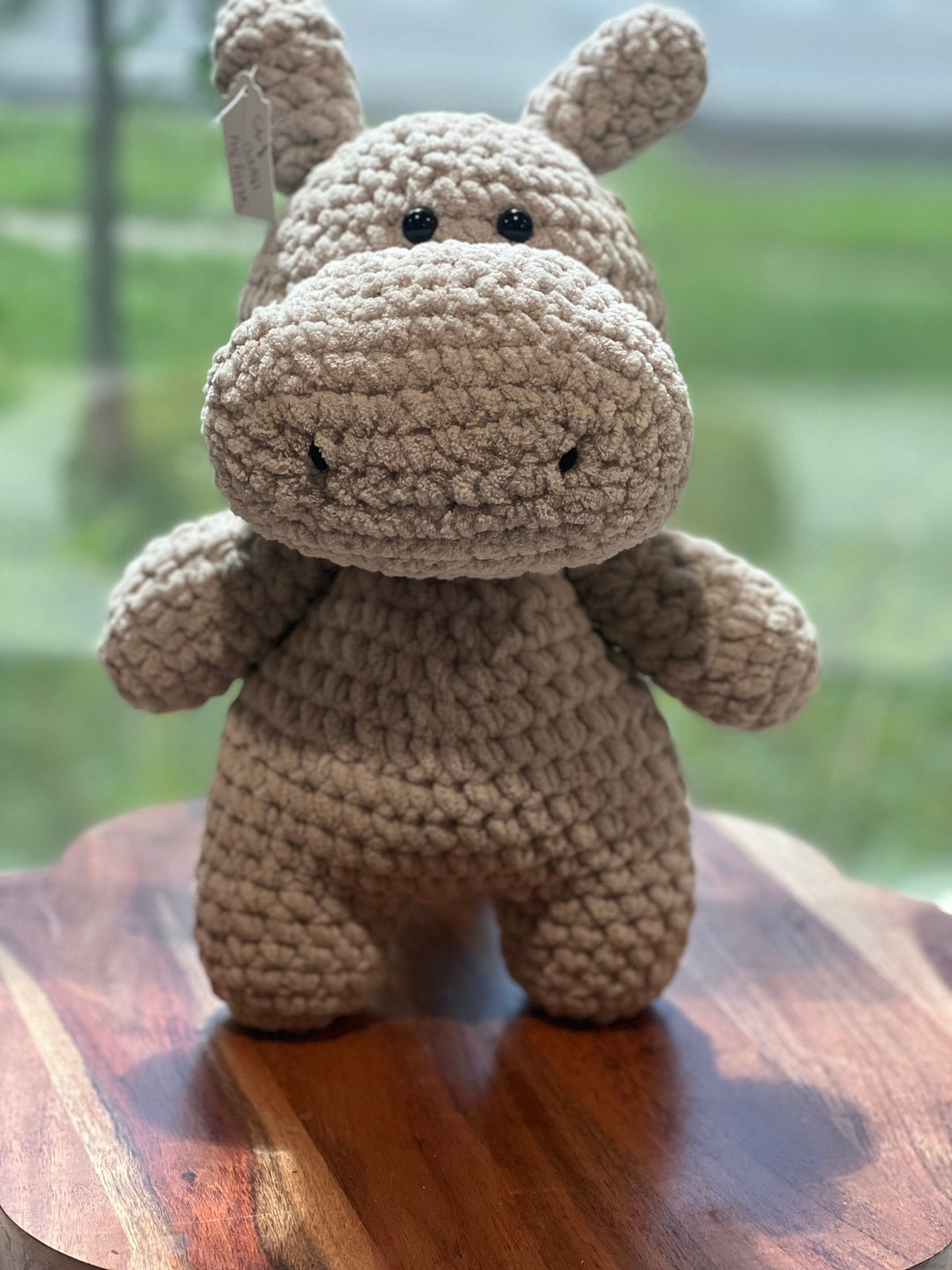 Hippo Stuffed Animal Crochet Stuffie Baby Toy Handmade Hippo Kids ...