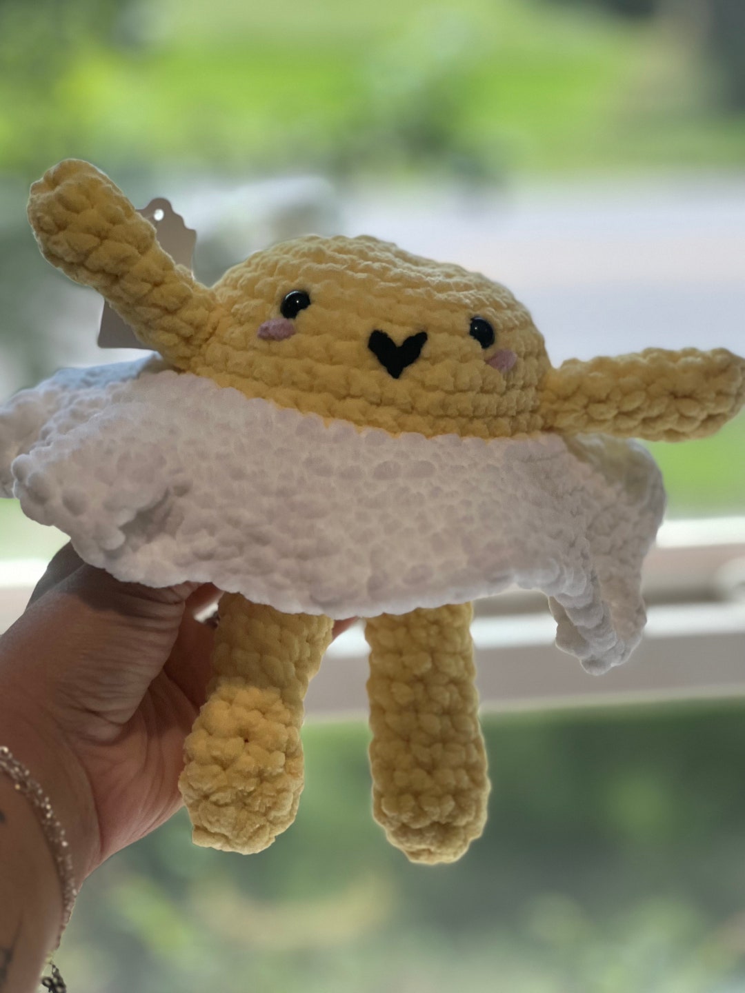 Sunny Side up Sidekick, Egg Plushie, Crochet Sunny Side up Egg Plushie ...