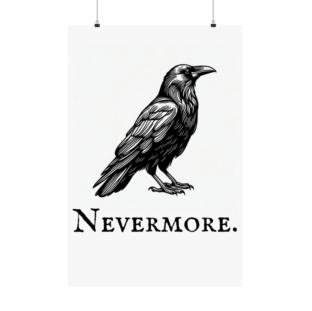 The Raven Edgar Allan Poe 24x36 Poster for Halloween Nevermore - Etsy