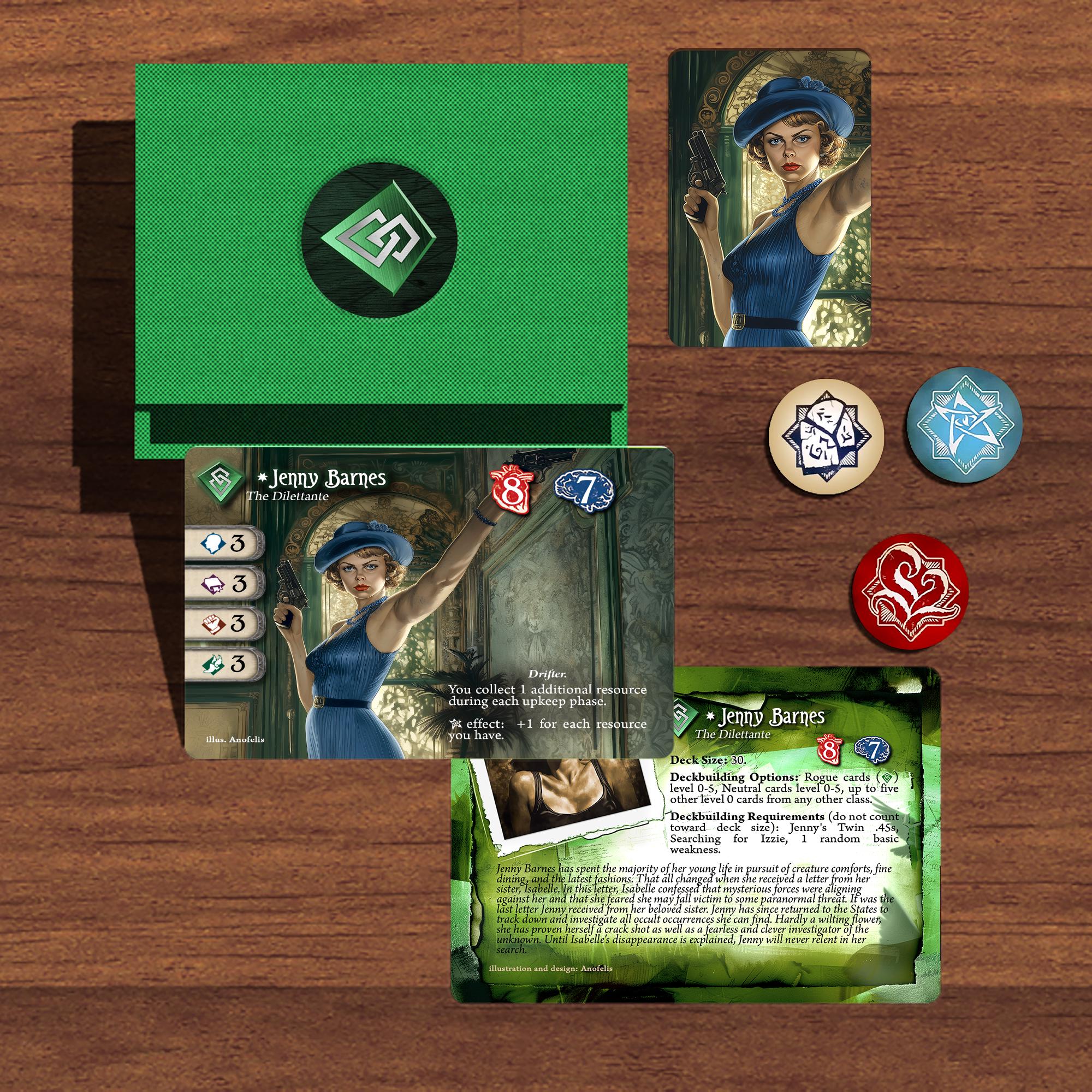 Jenny Barnes (glitter Edge) - Compatible With Arkham Horror LCG ...