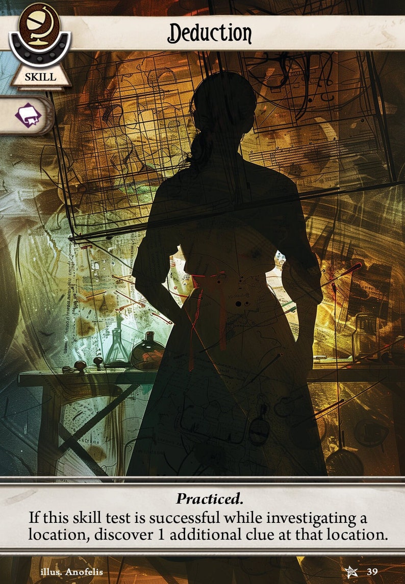 Deduction Arkham Horror LCG Custom Full-art Promo Style - Etsy