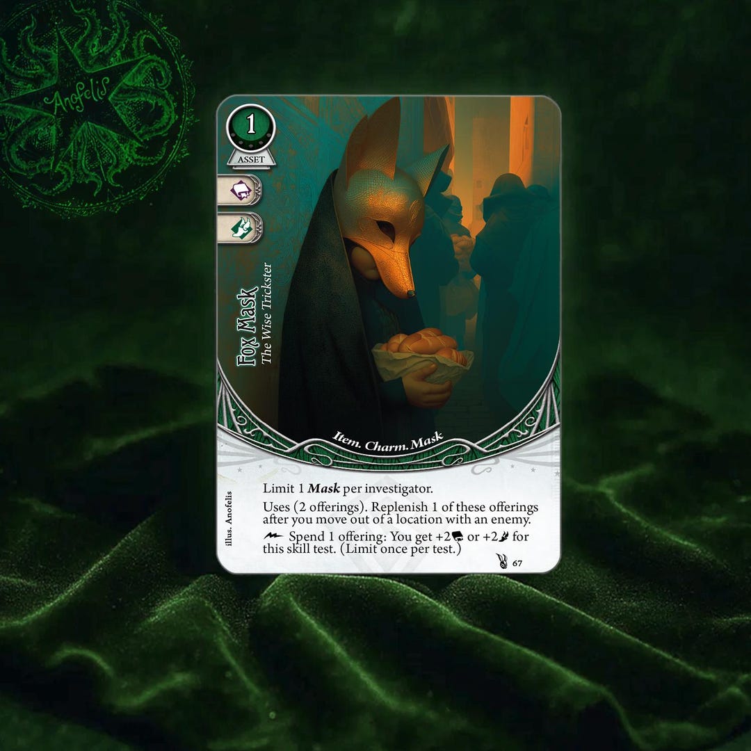 Fox Mask (asset) - Compatible With Arkham Horror LCG - High Quality ...