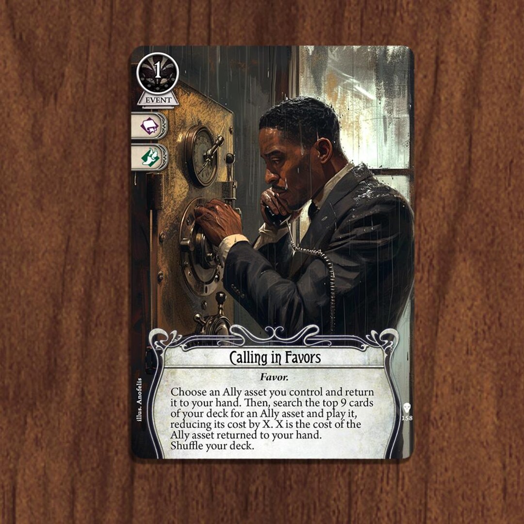 Calling in Favors Arkham Horror LCG Custom Full-art Promo Style - Etsy