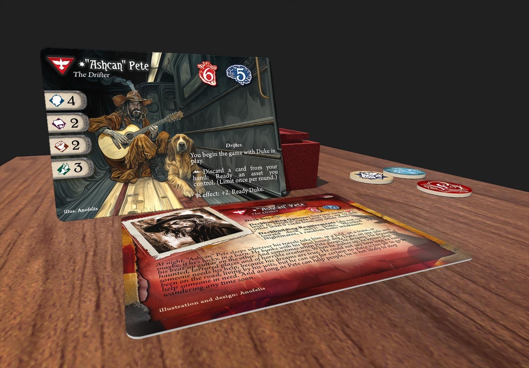 Ashcan Pete (glitter Edge) - Compatible With Arkham Horror LCG - Custom ...