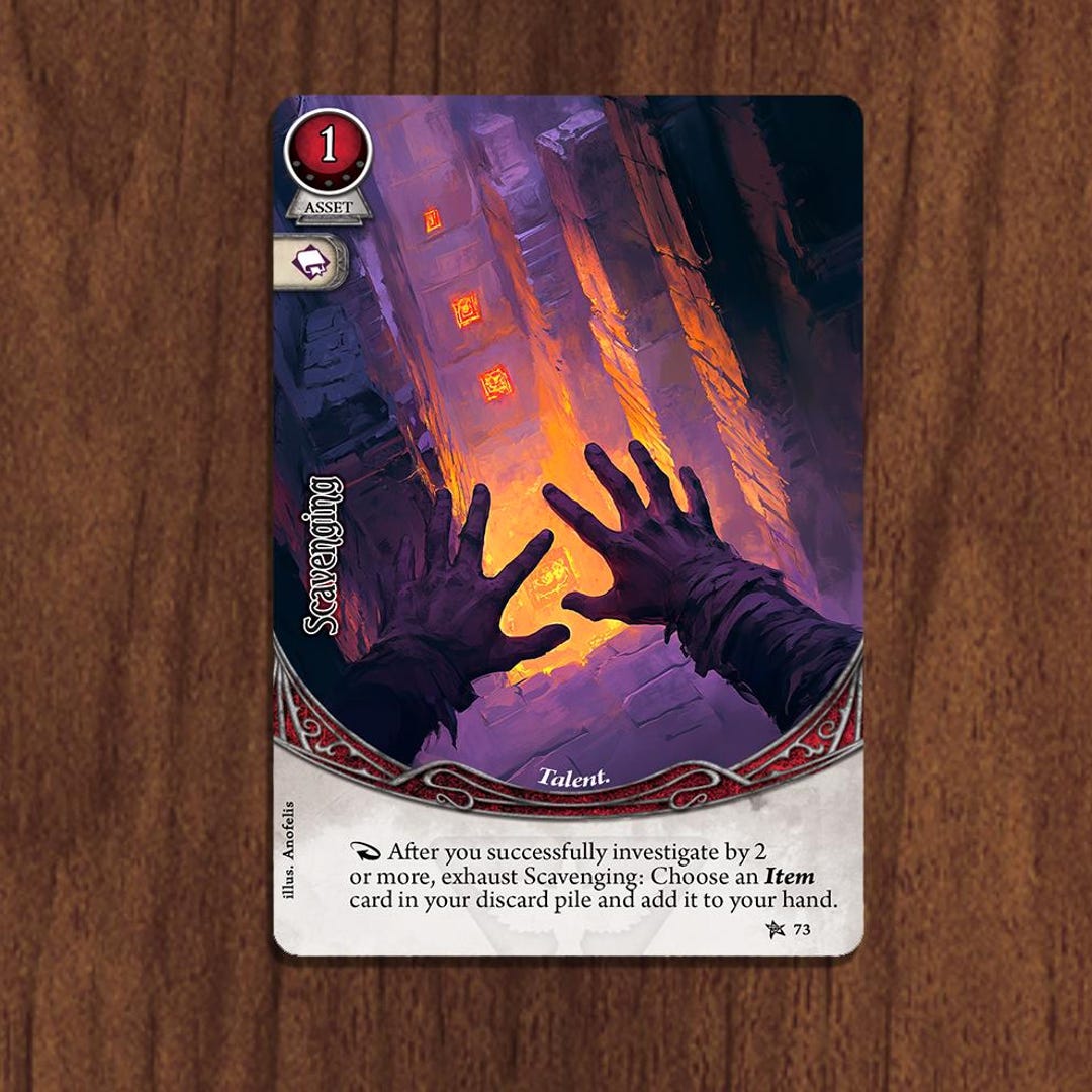 Scavenging Arkham Horror LCG Custom Full-art Promo Style - Etsy
