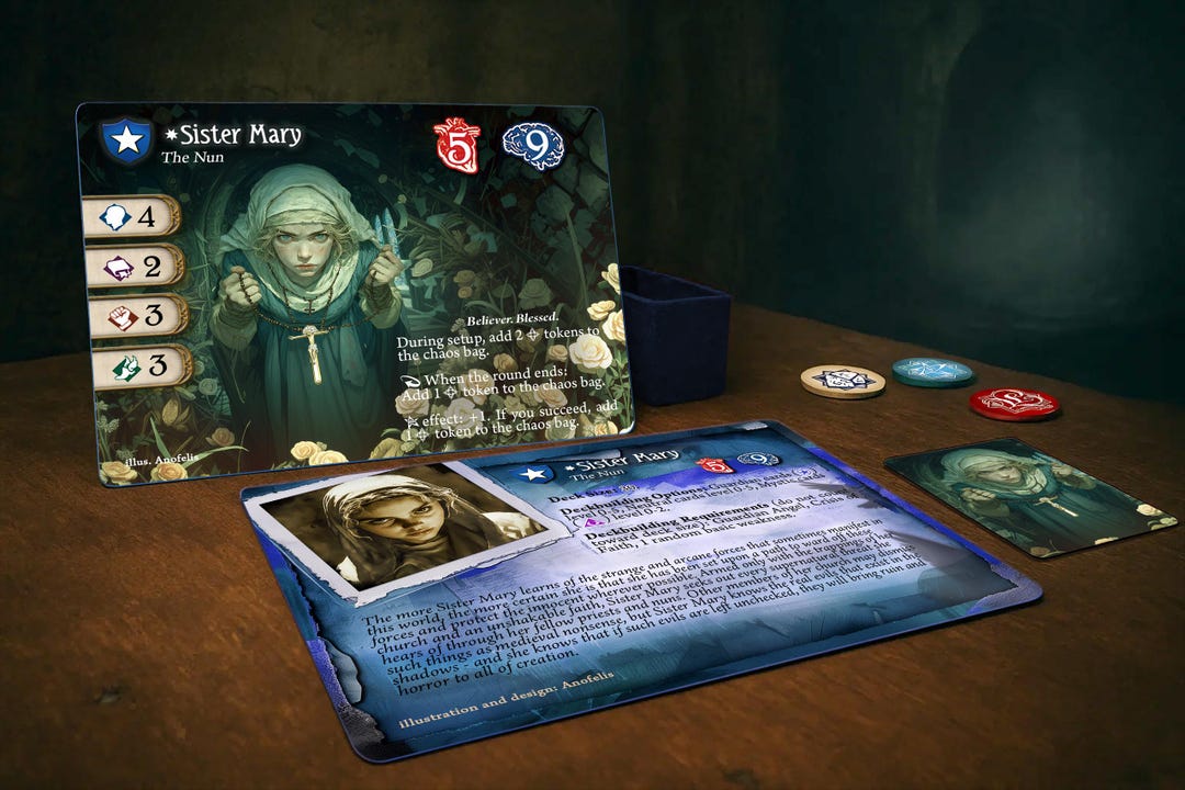 Sister Mary - Gilded Edges Proxy - Compatible With Arkham Horror LCG ...