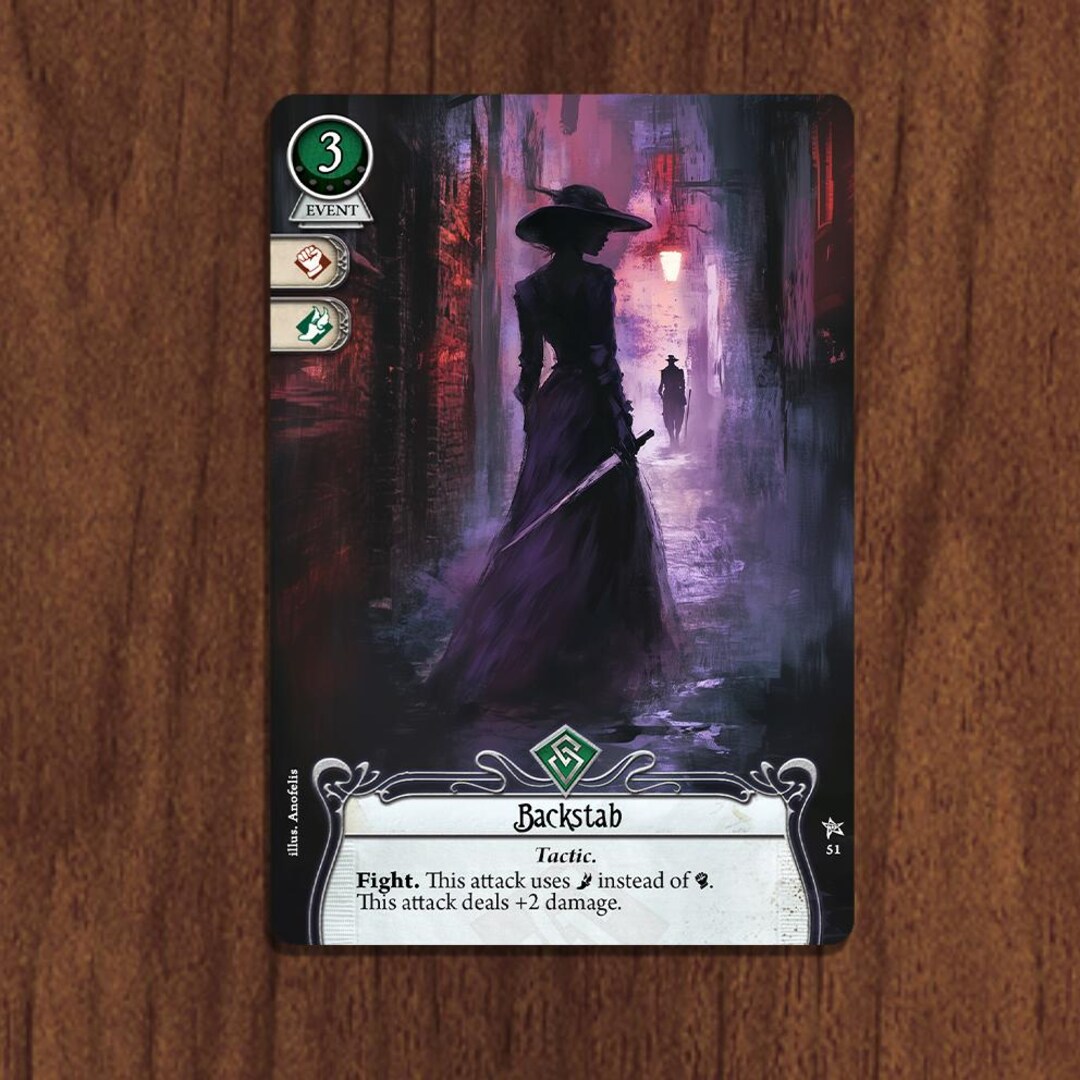 Backstab PRE-ORDER Arkham Horror LCG Custom Full-art Promo Style - Etsy