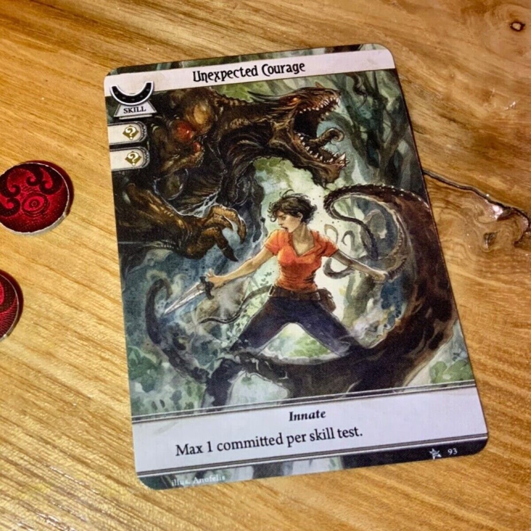 Unexpected Courage skill Arkham Horror LCG Custom Full-art Promo Style - Etsy