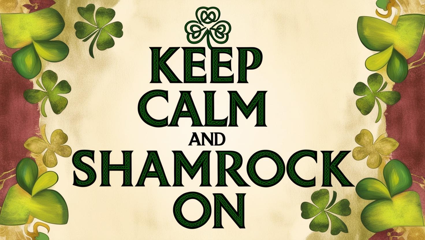 Lucky St. Patrick's Day Digital Prints | | Keep Calm and Shamrock on ...