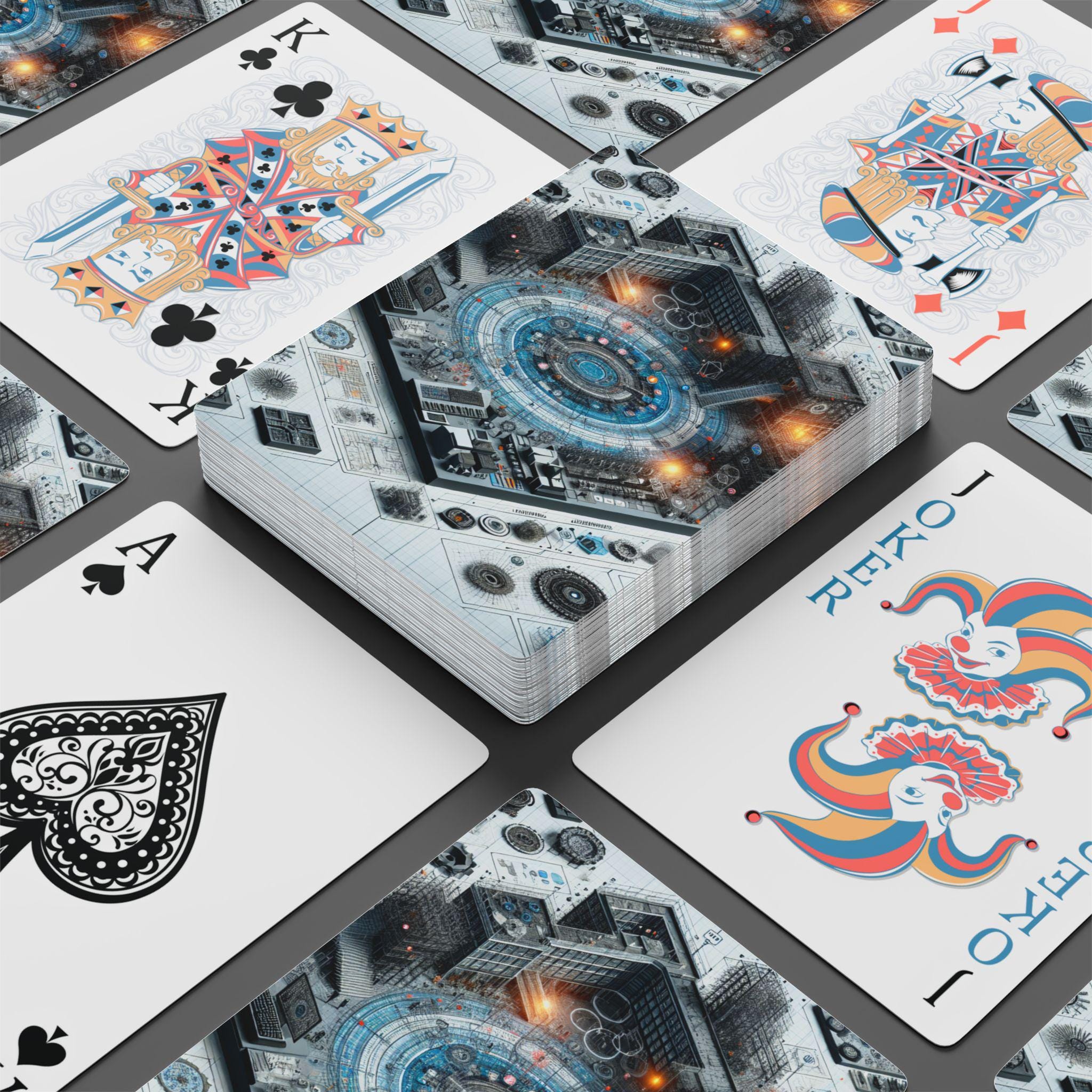 The Digital Blueprint Deck, Playing Cards, Unique Gift for Gamers ...