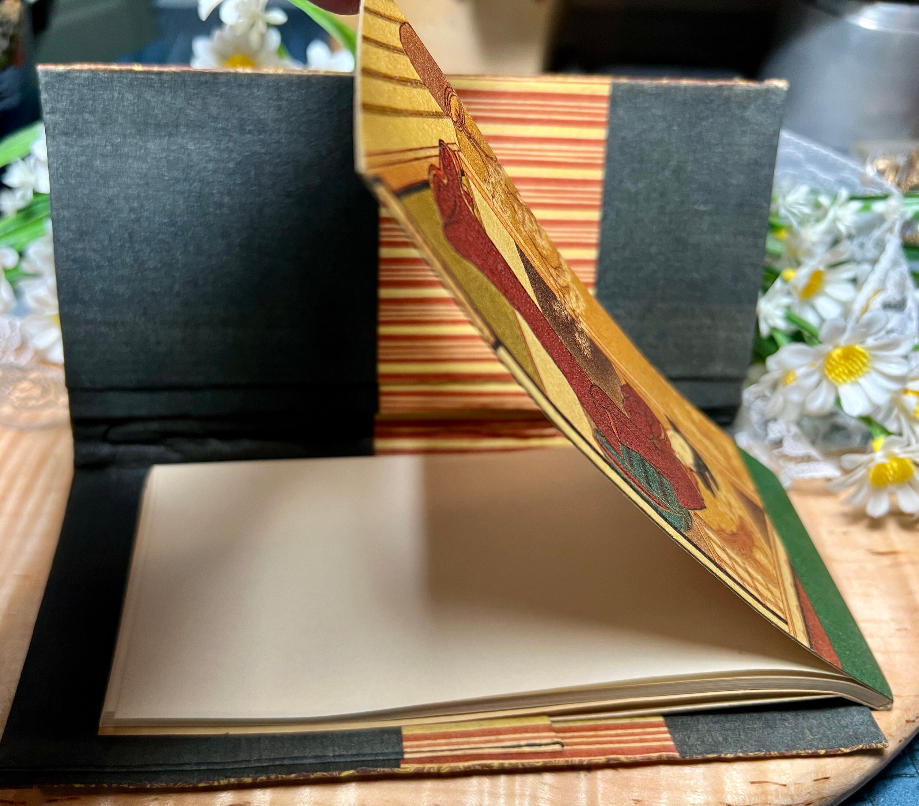 Vintage Japanese Rice Paper Geisha Girl Wallet Checkbook Cover With ...