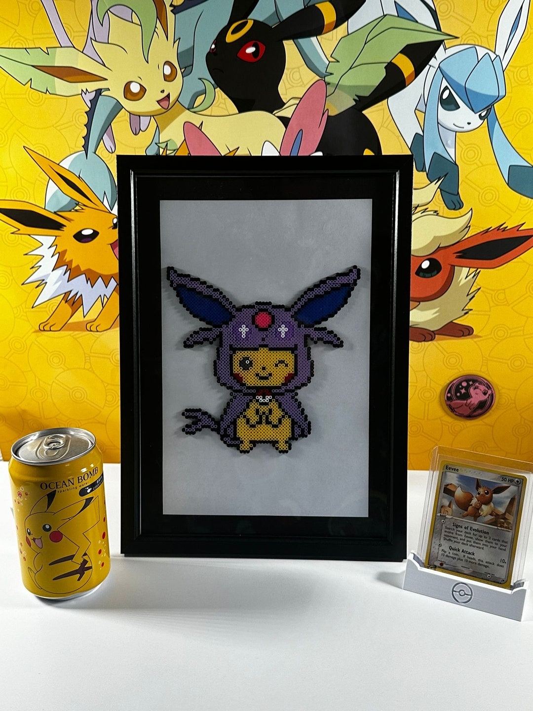 Poncho Pikachu Espeon Hama Bead Art Work - Etsy
