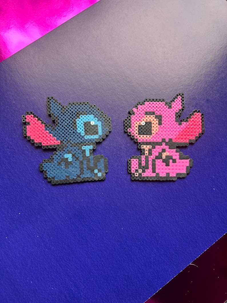 Stitch and Angel Hama Bead Art - Etsy